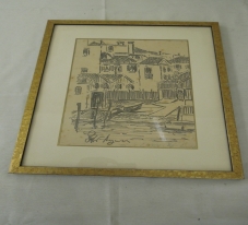 Quadro con disegno a china